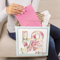China Folding Style Customized Logo Luxury Boutique Valentine's Day Shopping Paper Gift Bag for sale