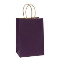 China Eco-Friendly Customized Kraft Paper Bag With Handles For Biodegradable Gift Shopping for sale