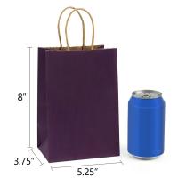 China Eco-Friendly Customized Kraft Paper Bag With Handles For Biodegradable Gift Shopping for sale