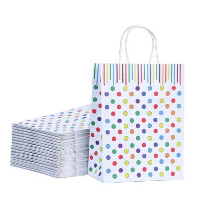 China Color CMYK 4 Color Offset Printing Twist Kraft Shopping Paper Bag With Your Own Logo for sale