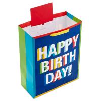 China CMYK Printing Custom Printed Shopping Paper Bag With Logo for Birthday Celebration for sale