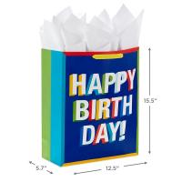 China CMYK Printing Custom Printed Shopping Paper Bag With Logo for Birthday Celebration for sale