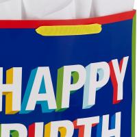 China CMYK Printing Custom Printed Shopping Paper Bag With Logo for Birthday Celebration for sale