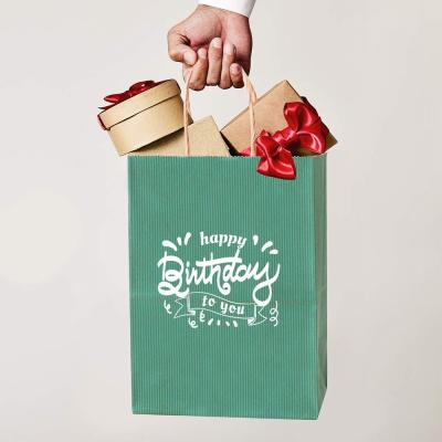 China Customized Logo Accepted Kraft Paper Bags With Handles for Daily and Storage for sale