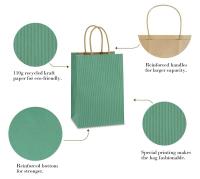 China Customized Logo Accepted Kraft Paper Bags With Handles for Daily and Storage for sale
