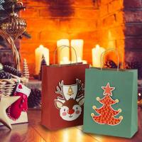 China Customized Logo Accepted Kraft Paper Bags With Handles for Daily and Storage for sale