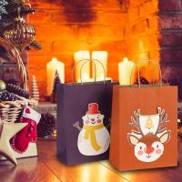 China Customized Logo Accepted Kraft Paper Bags With Handles for Daily and Storage for sale