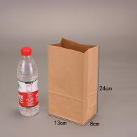 China Custom Order Accepted Food Grade Kraft Paper Bag Without Handle for Bread Packaging for sale