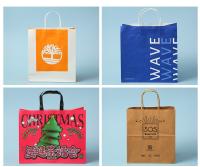 China Coffee Tea Takeaway Kraft Paper Bags Custom Color Accepted Gravure Printing Your Own Logo for sale