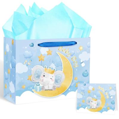 China Custom Eco Friendly 250 Gsm Paper Shopping Bag With Ribbon Rope For Gift Packaging for sale
