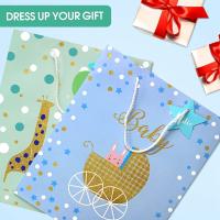 China Extra Large High End Reusable Cute Cartoon Baby Gift Tote Packaging Shopping Paper Bag for sale