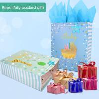 China Extra Large High End Reusable Cute Cartoon Baby Gift Tote Packaging Shopping Paper Bag for sale