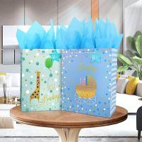 China Extra Large High End Reusable Cute Cartoon Baby Gift Tote Packaging Shopping Paper Bag for sale