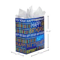 China Customized Logo Accepted Personalized Style Kids Birthday Party Gift Paper Carrier Bag for sale