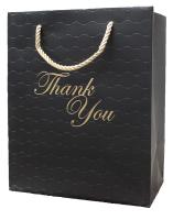 China Large Luxury Custom Black Shopping Paper Bags For Gift Packaging Jewelry Clothes Boutique for sale