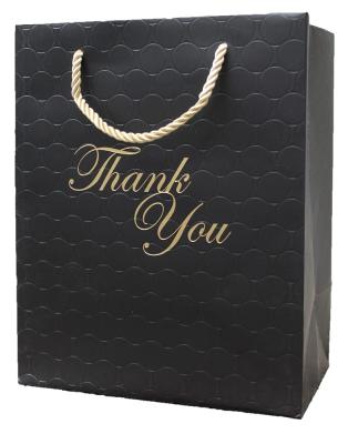 China Large Luxury Custom Black Shopping Paper Bags For Gift Packaging Jewelry Clothes Boutique for sale