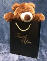 China Large Luxury Custom Black Shopping Paper Bags For Gift Packaging Jewelry Clothes Boutique for sale