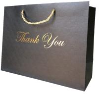 China Large Luxury Custom Black Shopping Paper Bags For Gift Packaging Jewelry Clothes Boutique for sale