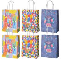 China Custom Order Accepted Affordable Kraft Paper Bags for Happy Birthday Candy Packaging for sale