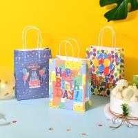 China Custom Order Accepted Affordable Kraft Paper Bags for Happy Birthday Candy Packaging for sale