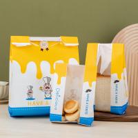 China Golden Kraft Paper Bag With Window For Homemade Bread Logo Customized Logo CANDY for sale