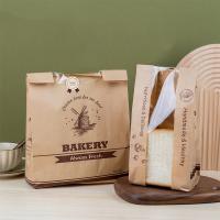 China Golden Kraft Paper Bag With Window For Homemade Bread Logo Customized Logo CANDY for sale