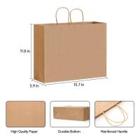 China Custom Color Accepted Handmade Promotion Luxury Shoe Clothing Packaging Shop Paper Bag for sale