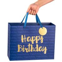 China Custom Pattern Type Zhejiang Happy Birthday Party Souvenir Handle Paper Gift Shopping Bags for sale