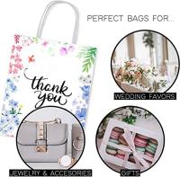 China Candle Custom Wedding Thank You Kraft Paper Gift Bags With Twist Handle Customized Logo for sale