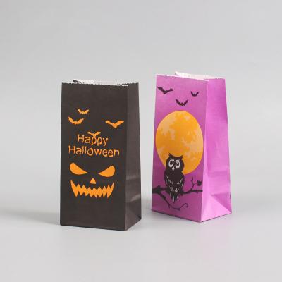 China Custom Color Accepted Goodie Halloween Kraft Paper Candy Bags For Kids Luxury Packaging for sale
