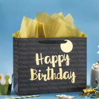 China Zhejiang 's Gravure Printing Ivory Board Paper Bag Affordable Happy Birthday Souvenir for sale