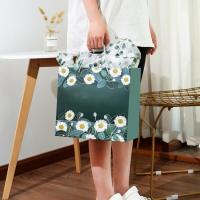 China Custom Made Portable Logo Paper Bag With Rope Handle for Stickers and Gift Craft for sale