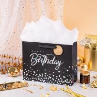 China Happy Birthday Gift Tote Paper Bag Set Logo Customizable CMYK 4 Color Offset Printing for sale