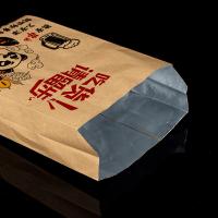 China Insulated Aluminum Foil Lined Kraft Paper Bag for Custom Take Away Food Packaging BBQ for sale