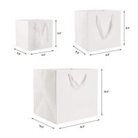 China Foldable Strong White Flat Bottom Costume Clothing Jewelry Gift Shopping Cardboard Box Paper Bags for sale