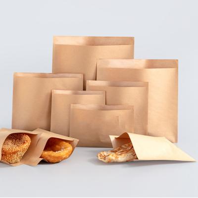 China Logo Customized Logo Eco Friendly Recyclable BBQ Hot Dog Chicken Kraft Paper Bag For Food Packaging for sale