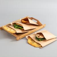 China Logo Customized Logo Eco Friendly Recyclable BBQ Hot Dog Chicken Kraft Paper Bag For Food Packaging for sale