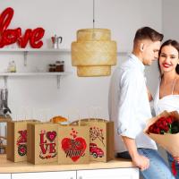 China Custom Logo Valentine's Day Type Love Gift Packaging Shopping Paper Bags for Brands for sale