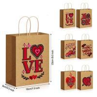 China Custom Logo Valentine's Day Type Love Gift Packaging Shopping Paper Bags for Brands for sale