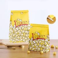 China Custom Logo Print Bio-degradable Popcorn Paper Bag made of Kraft Paper for Packaging for sale