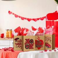 China Custom Logo Valentine's Day Type Love Gift Packaging Shopping Paper Bags for Brands for sale