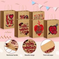 China Custom Logo Valentine's Day Type Love Gift Packaging Shopping Paper Bags for Brands for sale