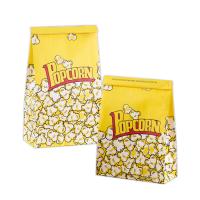 China Custom Logo Print Bio-degradable Popcorn Paper Bag made of Kraft Paper for Packaging for sale