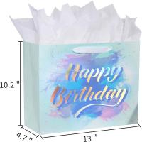 China Custom Kids Birthday Party Goodie Treat Paper Bags With Logo For Happy Birthdays for sale
