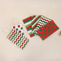 China Fancy Christmas Party Favor Gift Kraft Paper Bag with Handle Custom Color Accepted for sale