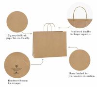 China CMYK 4 Color Printing Black Brown White Kraft Paper Bags for Women Custom Order Accepted for sale