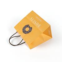 China Custom Order Donut Sandwich Kraft Paper Bags With Twisted Handles for Food Industrial for sale