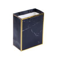 China Custom Print Luxury Eco Marble Black Gold Boutique Gift Carry Paper Bags for Other Tokens for sale