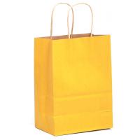 China Retail Multi Colored Kraft Paper Shopping Bags with Folding Style and Custom Pattern for sale