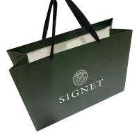China Customized Gift Jewelry Paper Bags with Logo and Handles for sale